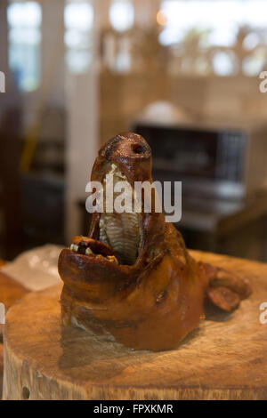A culinary dish of the Philippines is a spit roasted pig known as ...