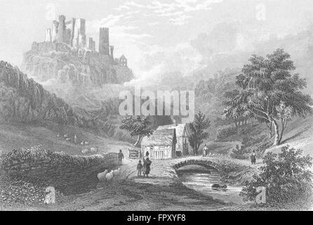GERMANY: Valley Engeholle ruins, Schonberg: Fussell, antique print 1840 ...