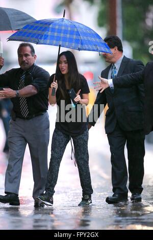 Megan Fox seen arriving at the ABC studios for Jimmy Kimmel Live ...