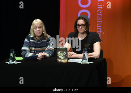 Writer Cherith Baldry pictured at a reading as part of the literature ...