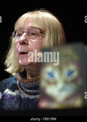 Writer Cherith Baldry pictured at a reading as part of the literature ...