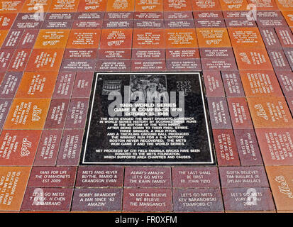 Bricks in the New York Mets Fanwalk outside of Citi Field in Flushing ...