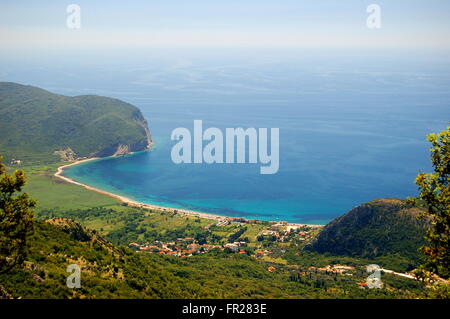 Breathtaking picturesque view on Buljarica Beach in Montenegro Stock ...