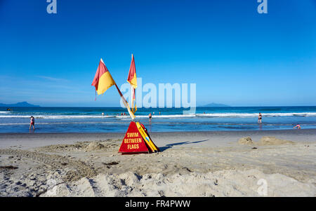 Lifesaver Beach Flags Stock Photo - Alamy