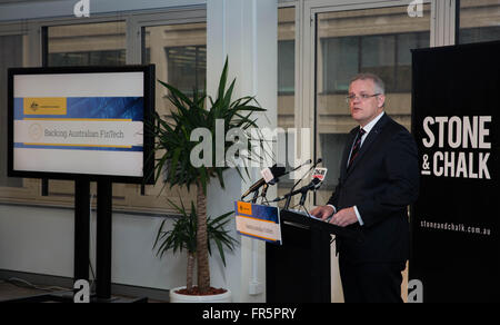 Australian Treasurer Scott Morrison delivers his Bloomberg address in ...