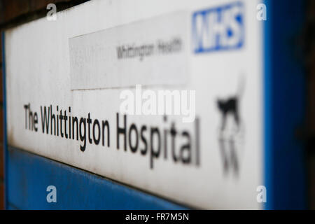 Emergency Department sign Whittington Hospital Archway London England ...
