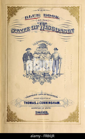 The Wisconsin blue book (1893 Stock Photo - Alamy