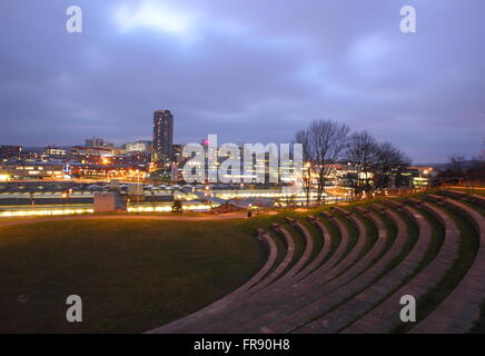 Sheffield Skyline and Amphitheatre Stock Photo - Alamy