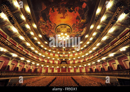 Interior of the Teatro da Paz city of Belem - built in 1878 Stock Photo ...