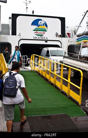 Aremiti ferry to the island of Moorea at Papeete, Tahiti, French ...