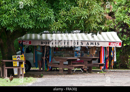 Souvenir shop, Tahiti, Society Islands, French Polynesia, South Pacific ...