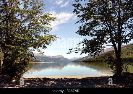 Roca lake, Tierra del Fuego National Park, Patagonia, Argentina Stock ...