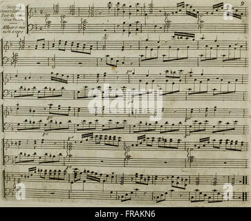 A musical composition from 1775 for harp, two violins, viola, and basso ...