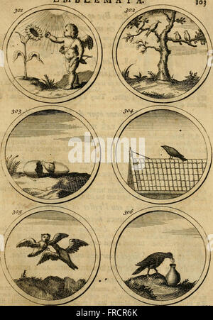 Cover of the 1705 book 'Symbola et Emblemata', a collection of symbols ...