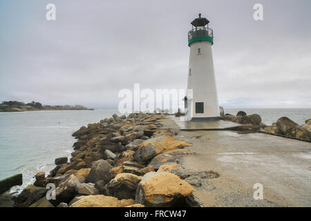 Santa Cruz Harbor Lighthouse - Walton Lighthouse, California Stock ...