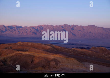 Distant view of the Arabah valley known in Hebrew as Arava or Aravah ...