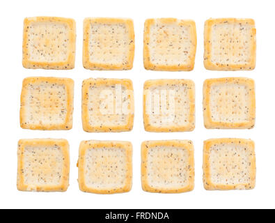 Simple square crackers isolated Stock Photo - Alamy