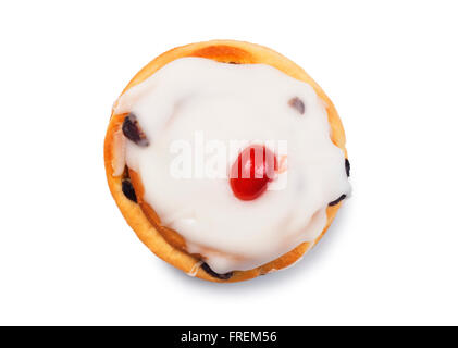 Belgian pastry bun icing and cherry Stock Photo - Alamy