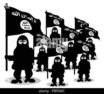 ISIS Terrorist Organisation Cartoon Illustration Stock Vector Image ...