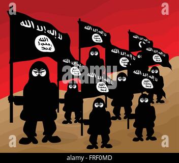 ISIS Terrorist Organisation Cartoon Illustration Stock Vector Image ...
