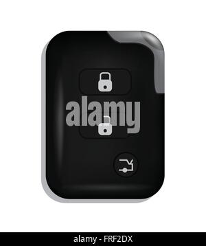 Car remote key isolated on white background. Electronic car key and ...