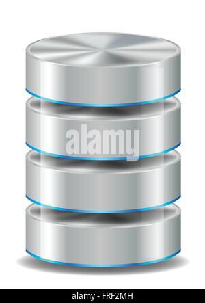 Database Icon Isolated on White Background Flat Style. Database Symbol ...