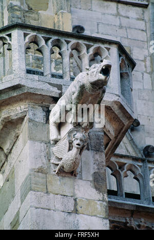 GARGOYLE Gargoyles on the architecture in the so-called 'street of the ...