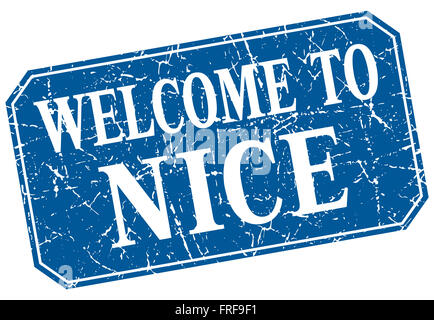 Nice blue square grunge stamp on white Stock Photo - Alamy