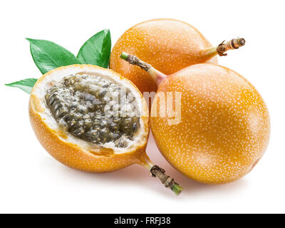 sweet granadilla or grenadia isolated on a white background Stock Photo ...