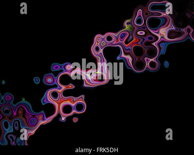 Abstract fractal shapes on black background Stock Photo - Alamy