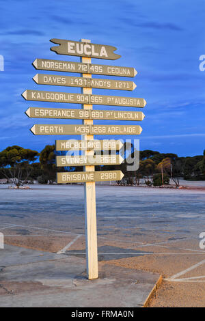 Travel destinations signpost Stock Photo - Alamy