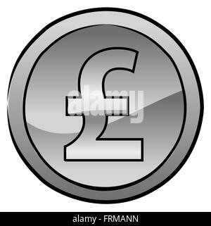 Coin pound sterling icon. Vector stock illustration. isolated on white ...