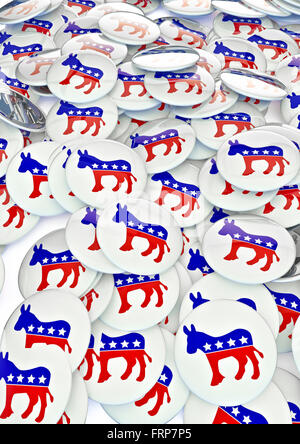 USA badges / 3D render of metallic badges with USA flag Stock Photo - Alamy