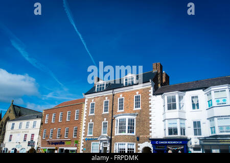 Buildings on Stokesley High Street, North Yorkshire, England, UK Stock ...