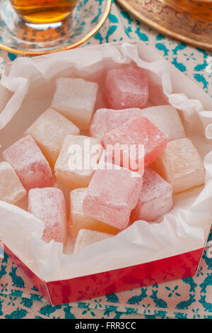 Loukoumi, Greek / turkish traditional delight Stock Photo - Alamy