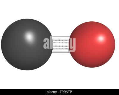 Carbon monoxide (CO) toxic gas molecule, chemical structure Stock Photo ...
