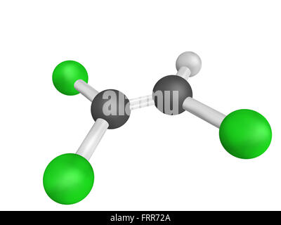 Chemical structure of trichloroethylene (TCE) pollutant and obsolete ...