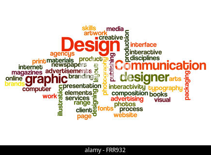 Design and visual arts word cloud illustration. Word collage concept ...