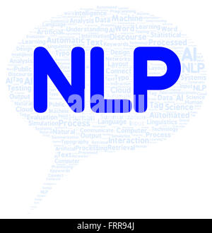 Natural language processing concept word cloud background Stock Photo ...