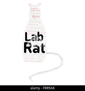 Lab rat word cloud concept with abstract background Stock Photo - Alamy