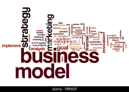 Business model word cloud concept Stock Photo - Alamy