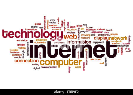 Internet word cloud Stock Photo - Alamy