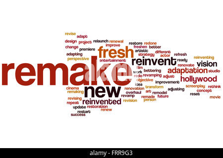 Remake word cloud concept Stock Photo - Alamy