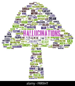 Hallucination word cloud Stock Photo - Alamy