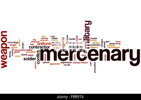 Mercenary word cloud concept Stock Photo - Alamy