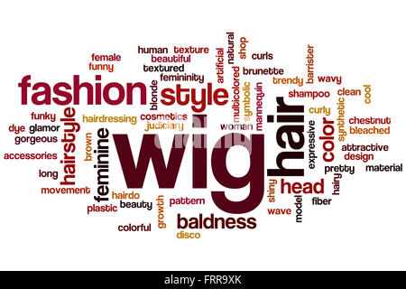 Wig word cloud concept Stock Photo - Alamy