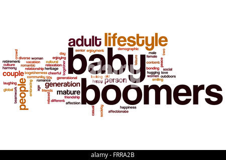 Baby boomers word cloud concept Stock Photo - Alamy