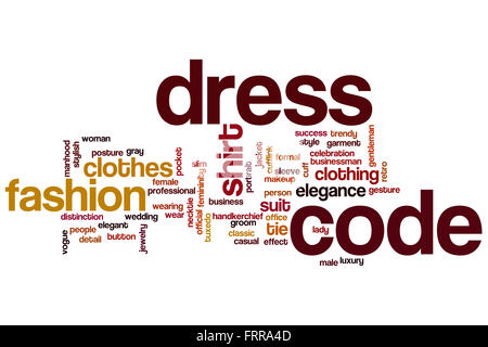 Dress code word cloud concept Stock Photo - Alamy