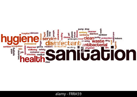 Disinfectant word cloud concept Stock Photo - Alamy