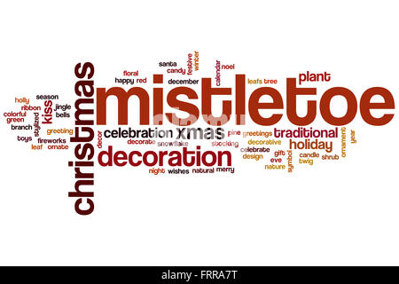 Mistletoe word cloud concept Stock Photo - Alamy